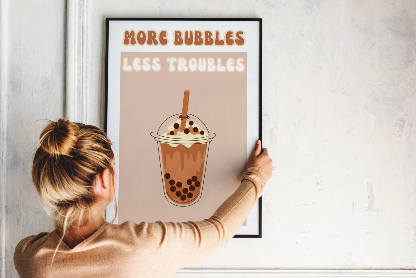 More Bubbles Less Troubles Poster | Home Decor – Studio Artify